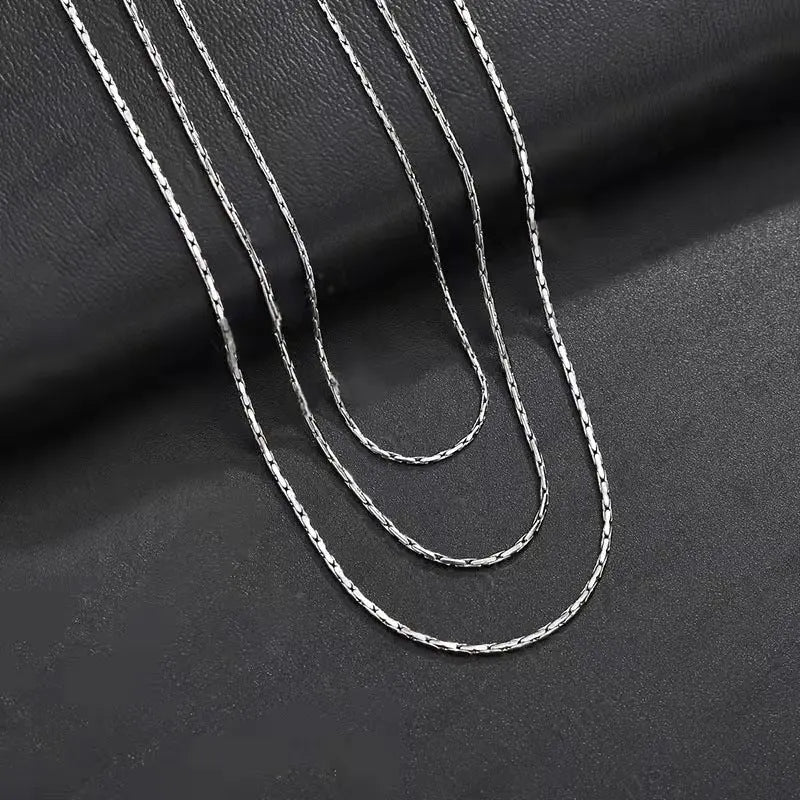 Bamboo Chain Stainless Steel Necklace - Vrafi Jewelry