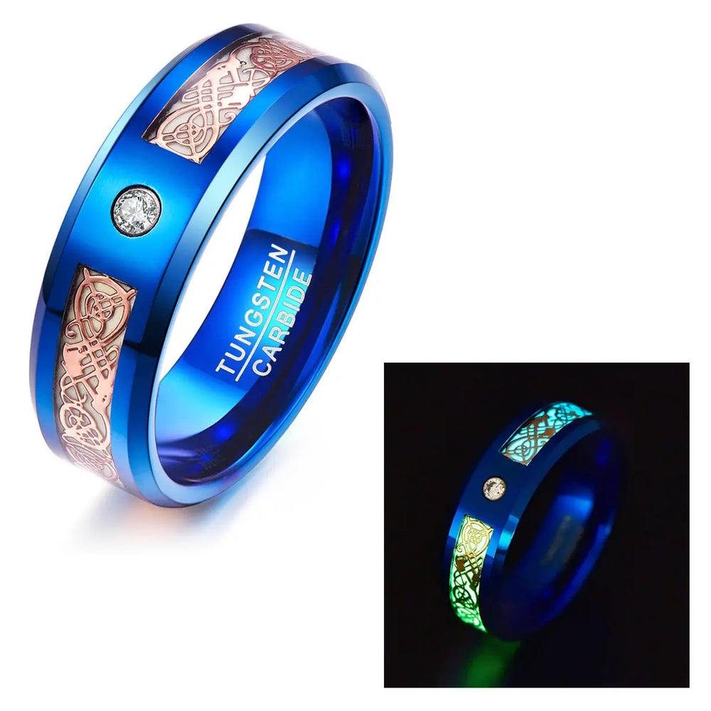 Blue Diamond Luminous Ring - Vrafi Jewelry