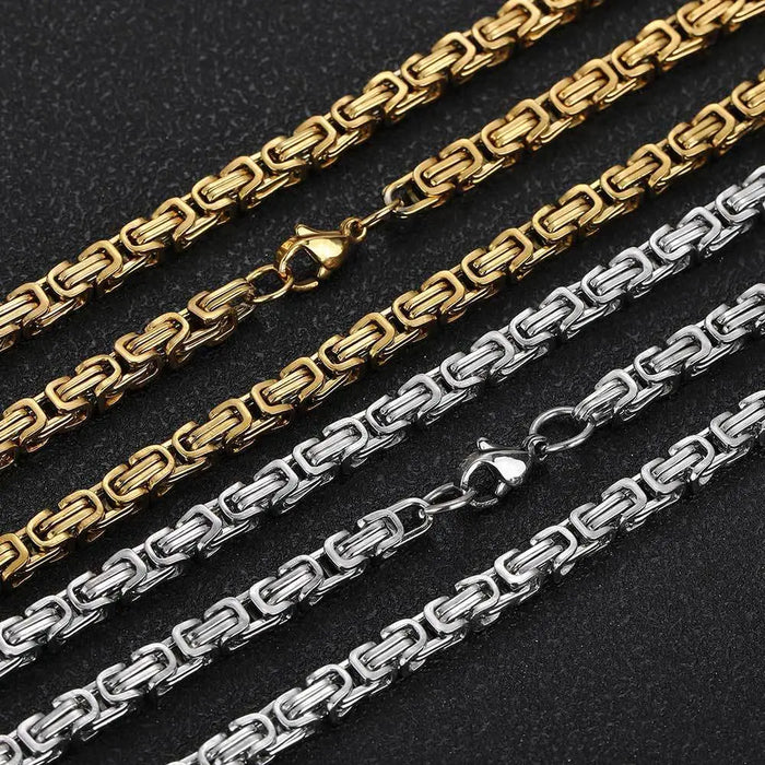 Hip Hop Stainless Steel Imperial Chain-Gold - Vrafi Jewelry