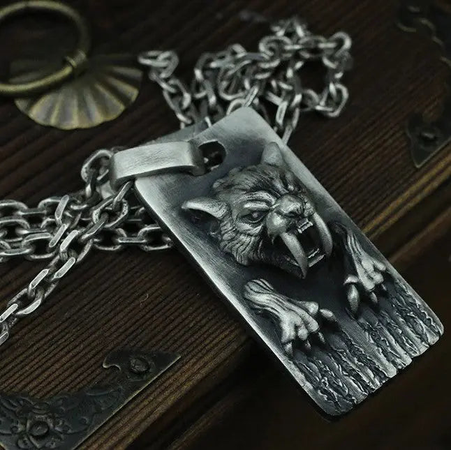 Saber Tooth Tiger Army Pendant - Vrafi Jewelry