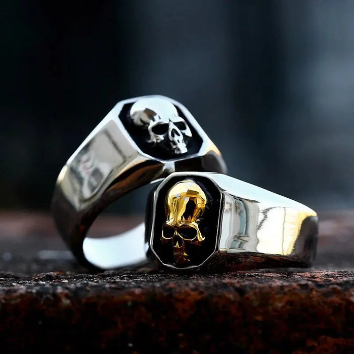 Silver Skull Rings for Men -Vrafi Jewelry