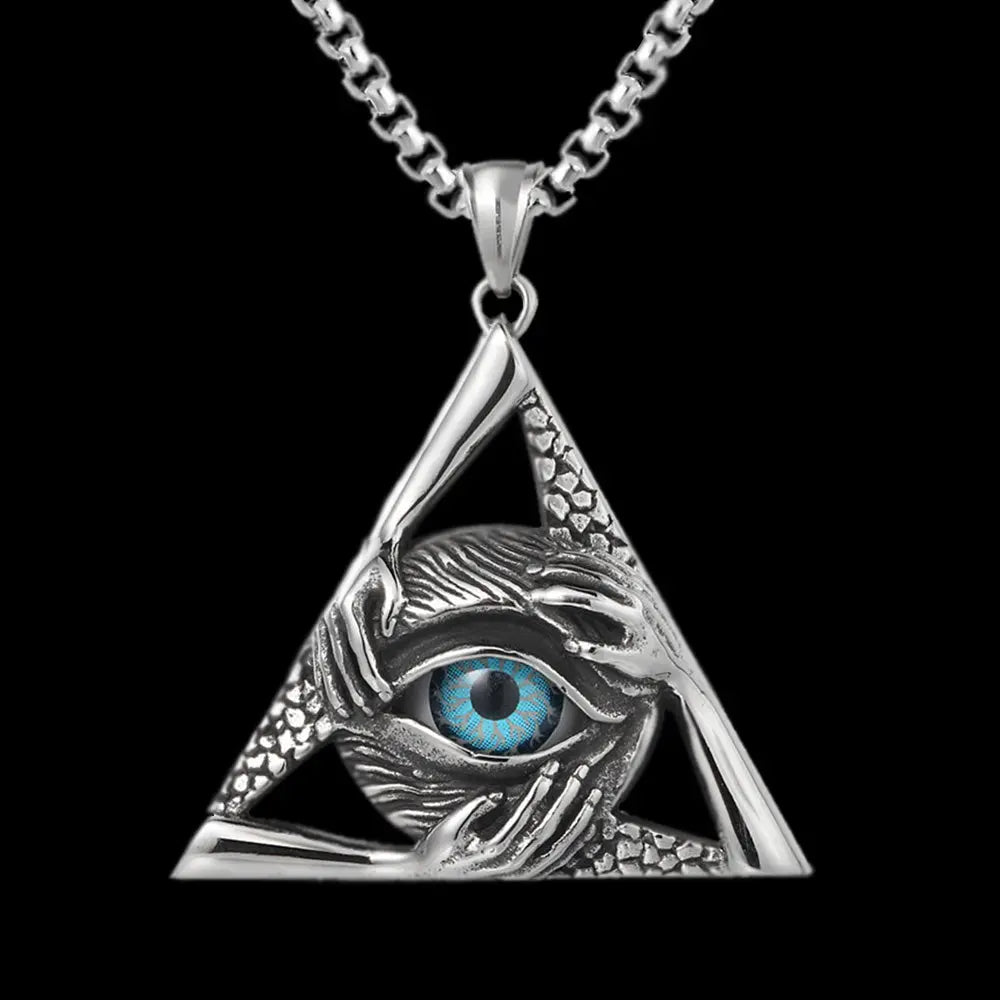 Triangle Eye of Horus Pendant - Vrafi Jewelry