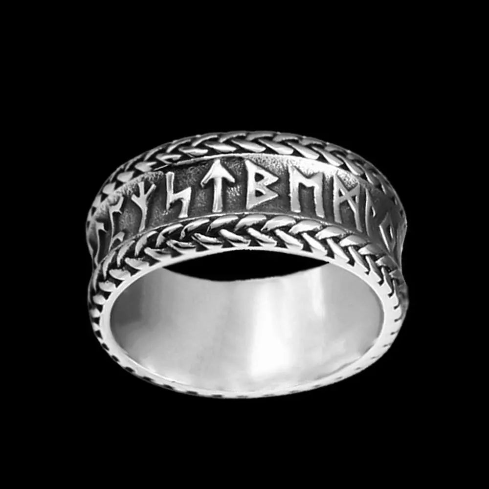 Viking Rune Stainless Steel Vintage Ring - Vrafi Jewelry